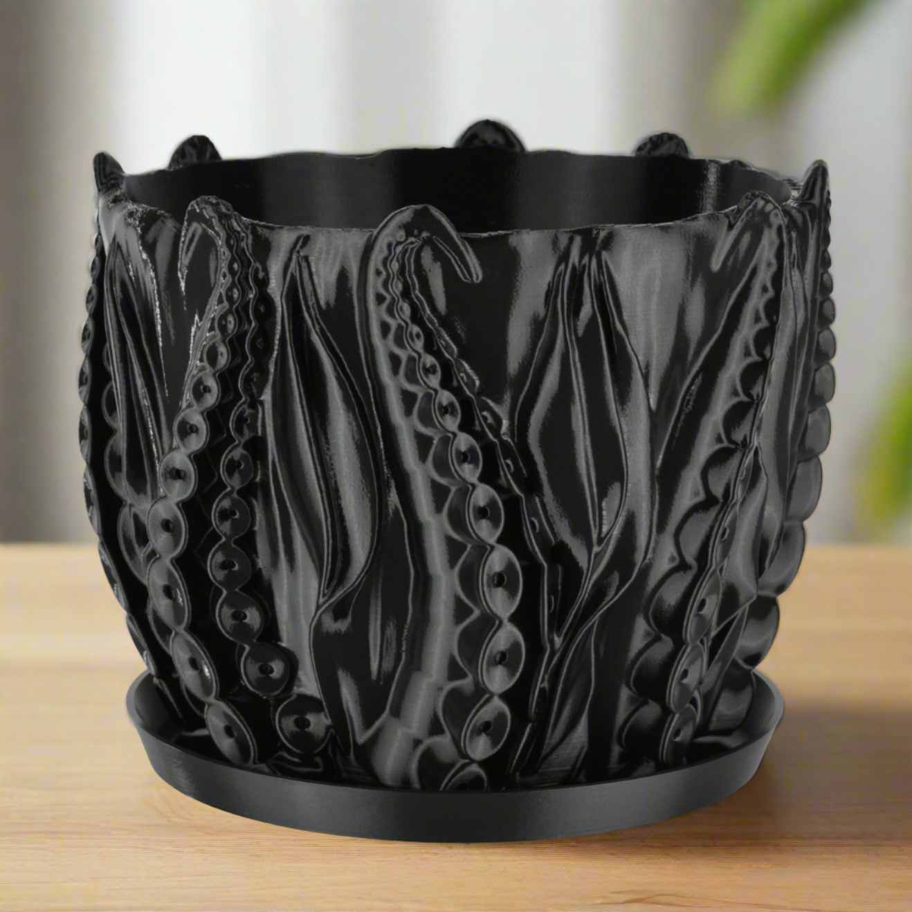 Large Octopus Tentacles Undersea Planter, Black, 8-inch Pot – GLU3D Prints