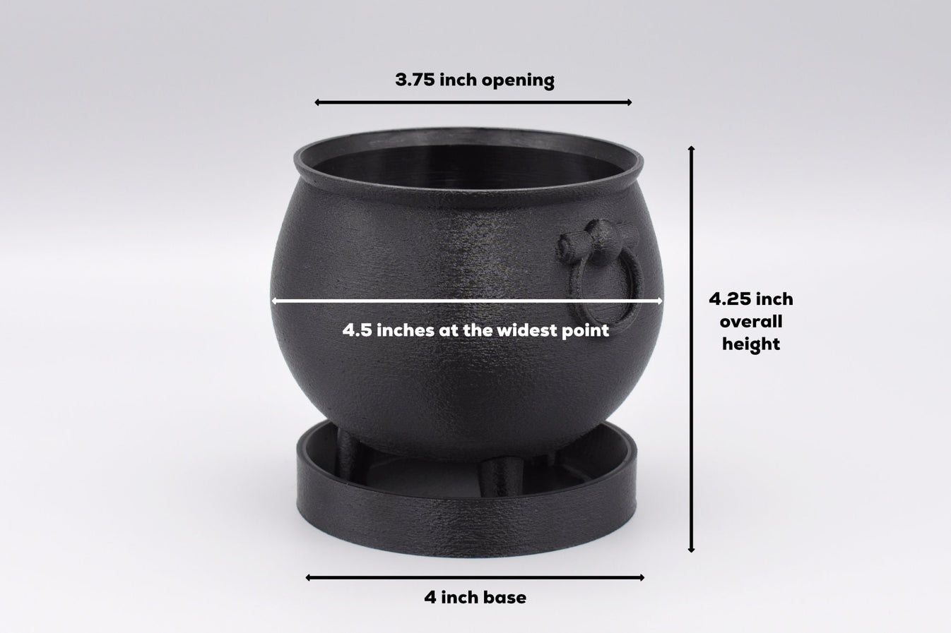 4-inch Cauldron Planter with Tray, Metallic Colors, Outdoor Safe ...