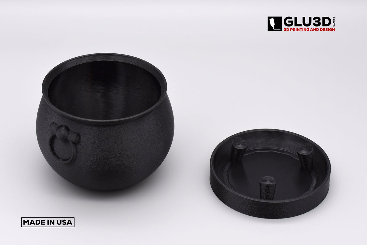 Small Cauldron Planter with Tray, 4-inch Pot, Indoor/Outdoor – GLU3D Prints